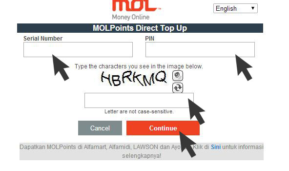Tutorial Topup via mol point indonesia ~ Kami Senang Itu