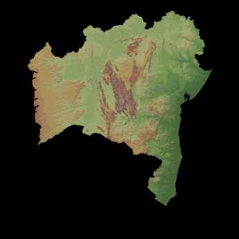 A Bahia em relevo : Satélite