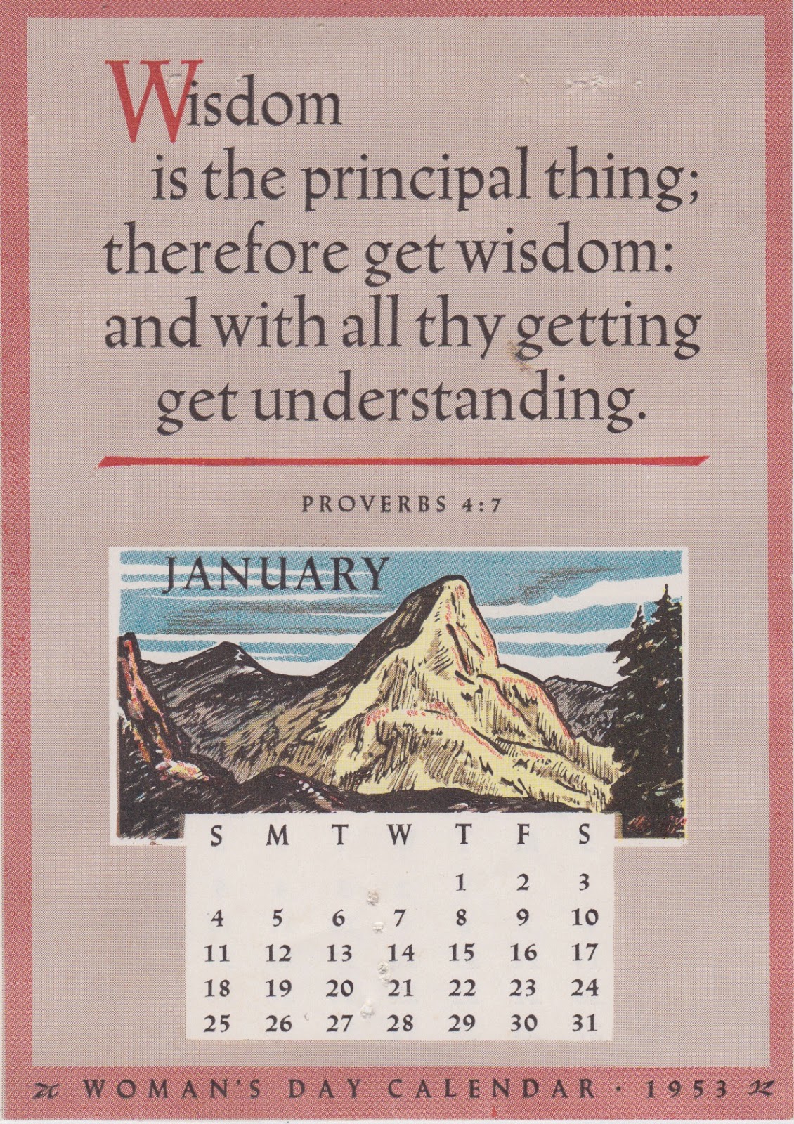 Across My Kitchen Table: January and February 1953