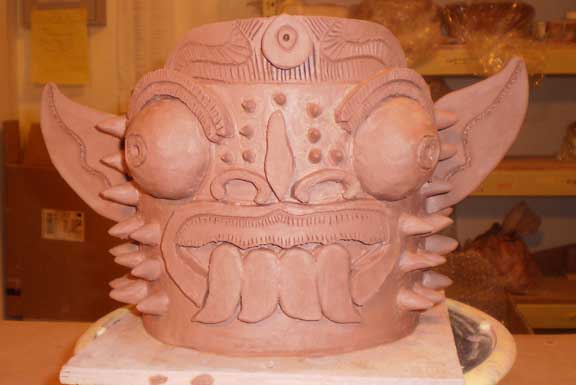 Aberrant Ceramics: Spiky Demon Pot WIP