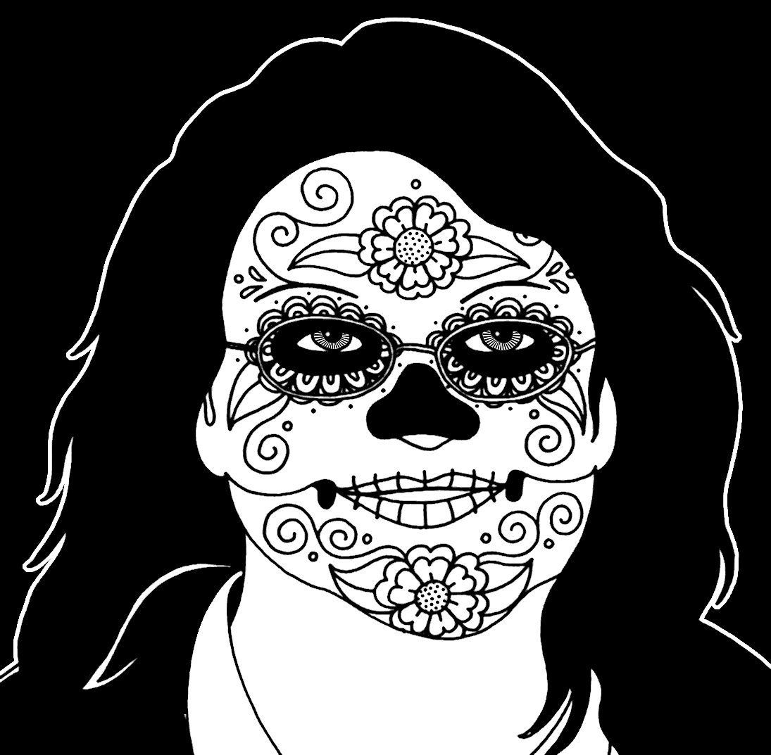 Yucca Flats, N.M.: Calaca-A-Day 365 Project Day 154 - +Christine Bogart