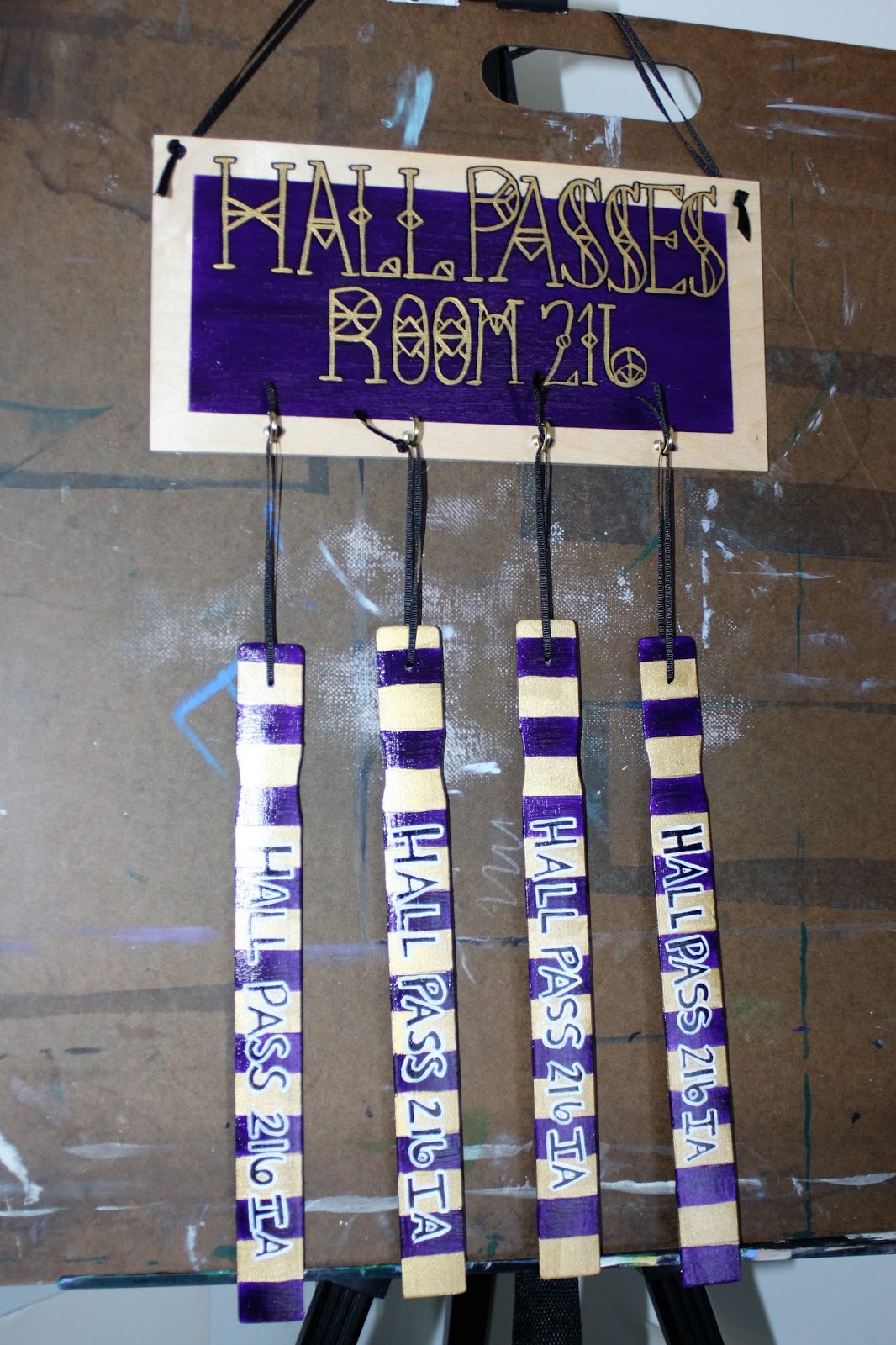 Mrs. Wolfe's Art Room: What's Going on in the Classroom: DIY Hall Passes
