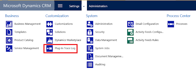 Dynamics 365 Customer Engagement: CRM 2015 Update 1 - Plugin Trace Log