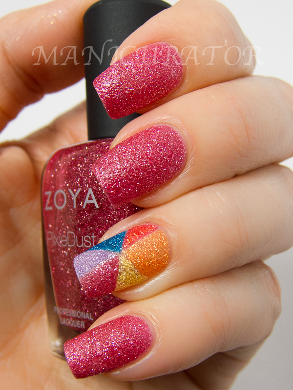 Zoya Summer PixieDust 2013 Swatch and Review and Pinwheel Nail Art