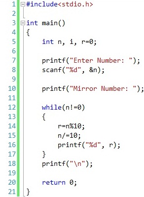 Mirror/ Reverse Number ~ Nissongo's Diary
