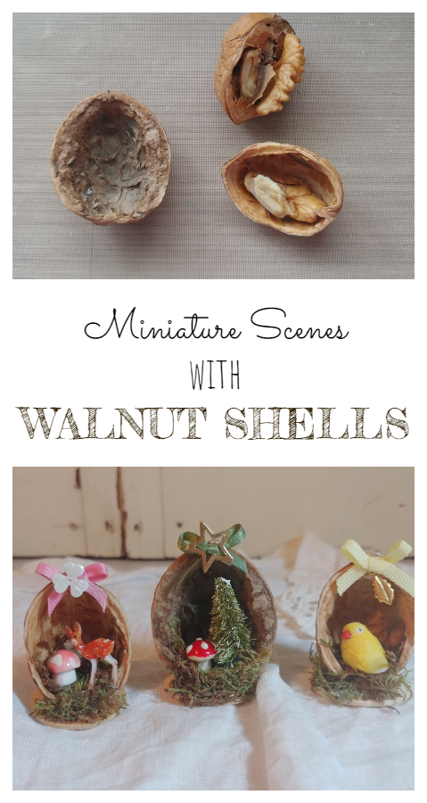 Miniature Scenes from Walnut Shells - Little Vintage Cottage