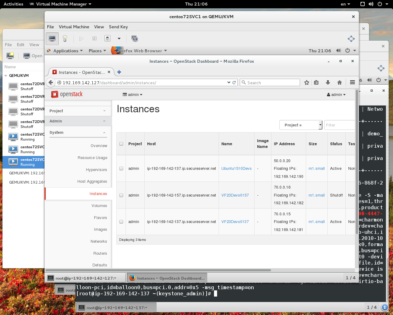 Openstack RDO && KVM Hypervisor: Python API for "boot from image ...