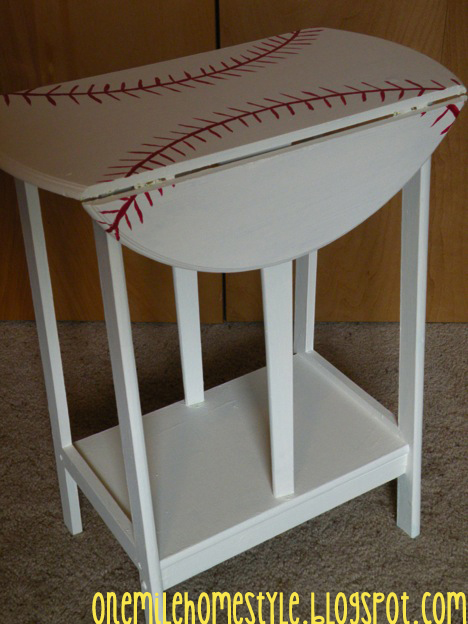 DIY Baseball Side Table For a Little Boy's Baseball Bedroom – Arts and ...