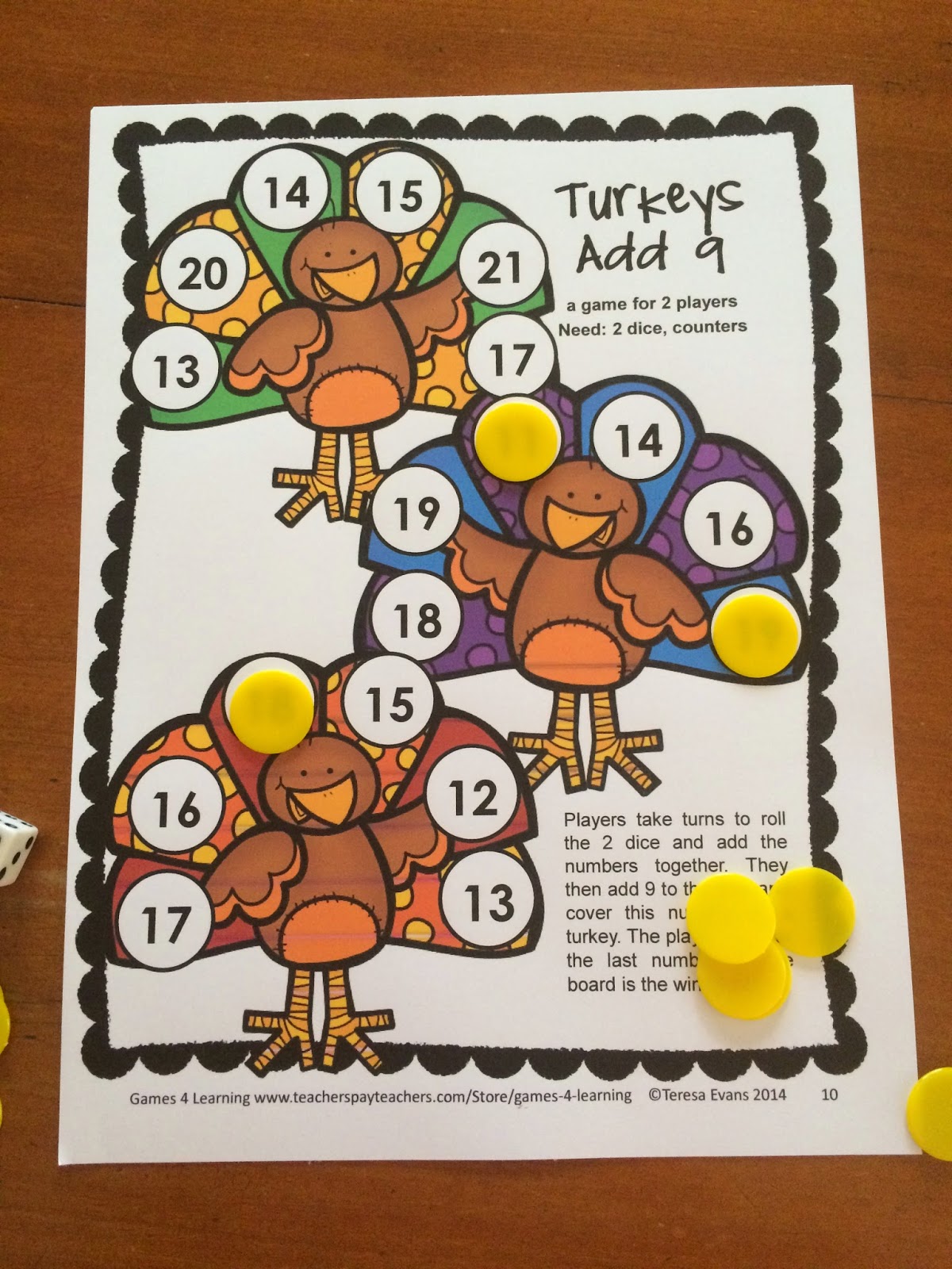 Fun Games 4 Learning: Thanksgiving Math Games