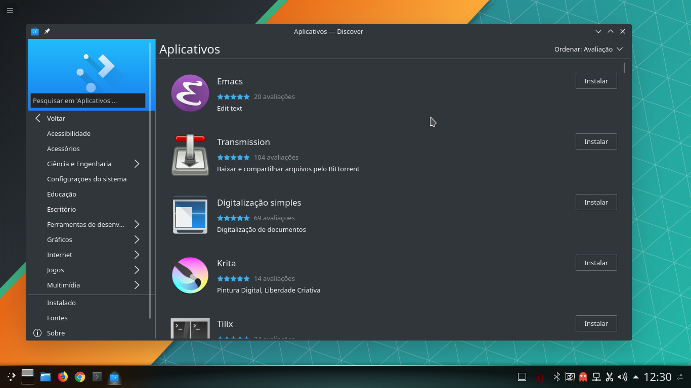 Discover no Manjaro KDE Plasma
