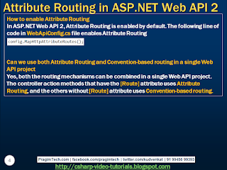 Sql server, .net and c# video tutorial: Attribute routing in ASP.NET ...