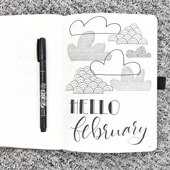 BULLET JOURNAL: 10 Ideias de Capas para FEVEREIRO - BLOG ALINE RIBEIRO