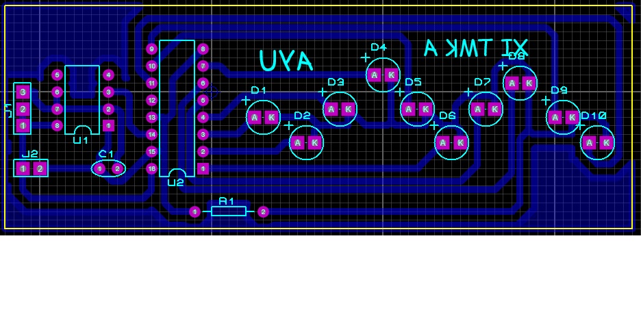 MEMBUAT JALUR RUNNING LED DI PCB MENGGUNAKAN SOFTWARE ARES