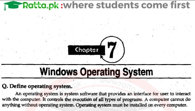 1st Year Computer Science Chapter 7 Notes pdf - ICS Part 1 - Ratta.pk