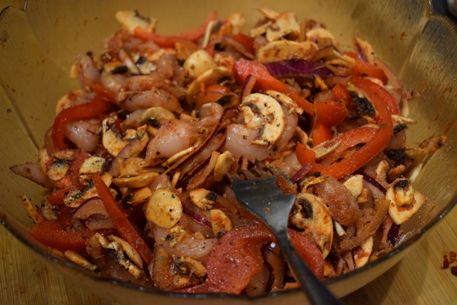 Homemade chicken gyros and rice - Zelfgemaakte kipgyros met rijst*