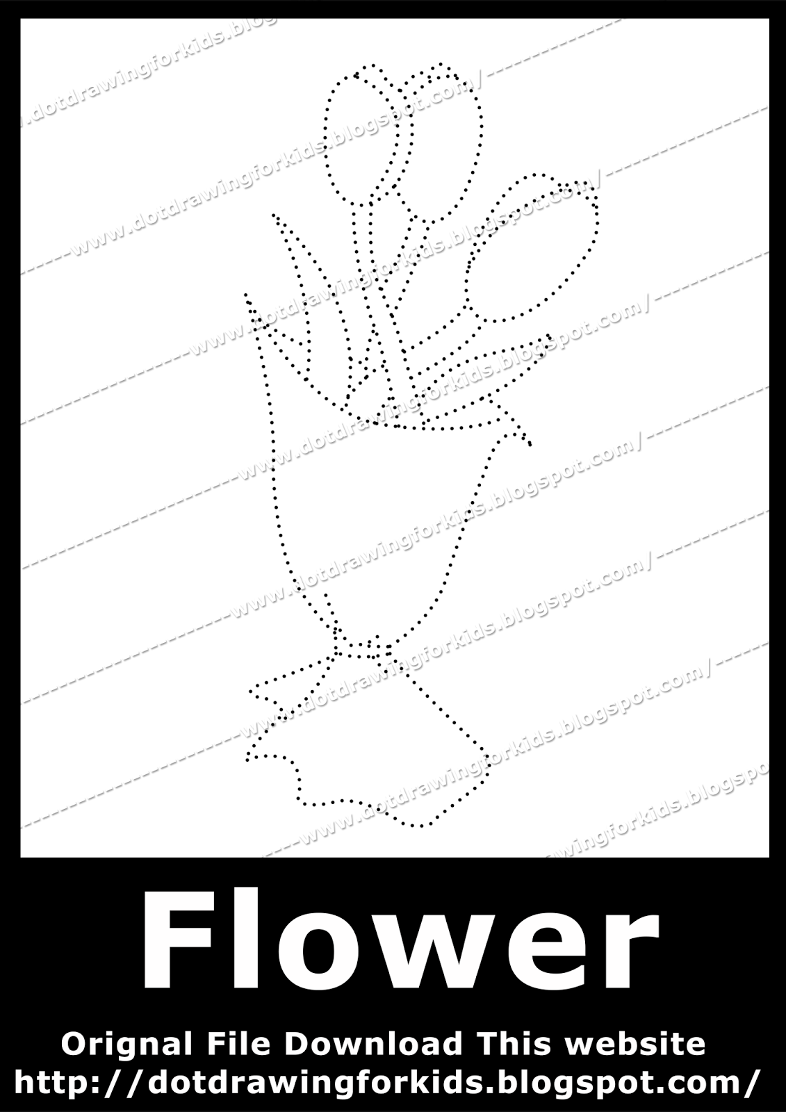 Dot Drawing For Kids: Flower Dotted Drawing, Dotted Drawing, Dot to Dot ...