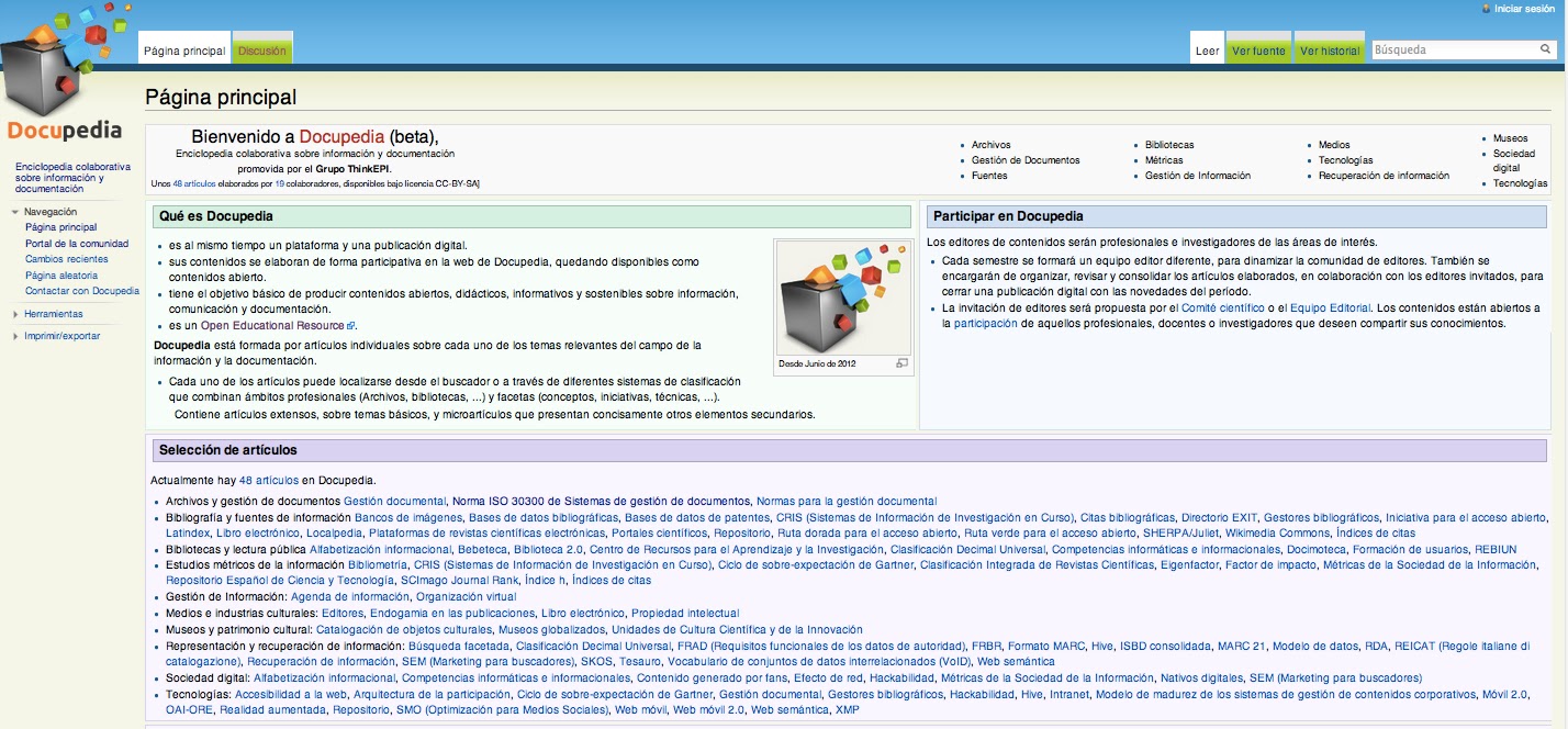 Autodocumentación: #Docupedia, Enciclopedia colaborativa sobre ...