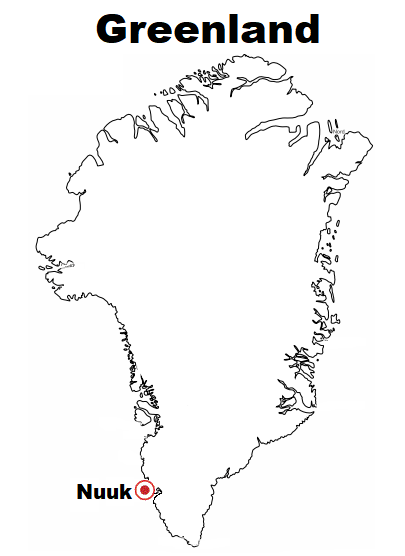 Greenland Map Coloring Page Coloring Pages