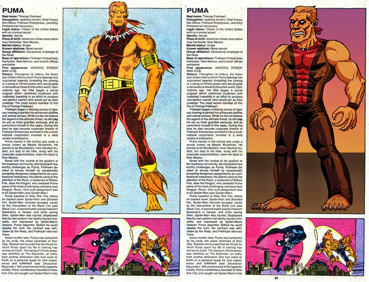 The Official Handbook to the Marvel Universe - REDUX Edition: PUMA by ...
