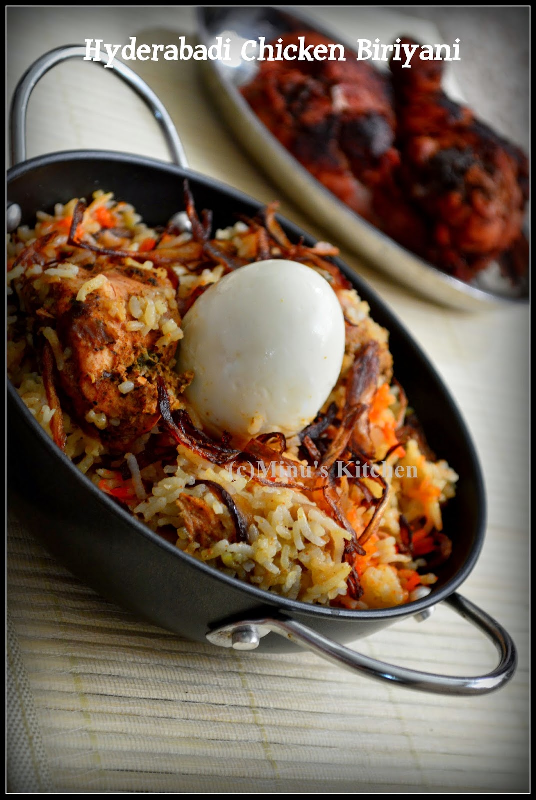 Hyderabadi Chicken Dum Biriyani ~ Minu's Kitchen