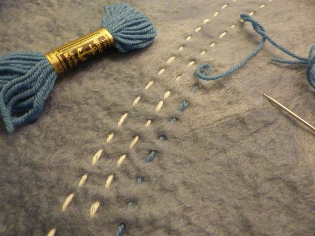 Fibrenell: Surface stitching felted