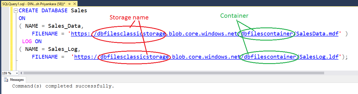 Dinesh's Blog :::: Being Compiled ::::: SQL Server On-Premise Database files maintained in Azure