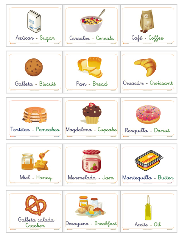 Maripeques: Alimentos básicos. El desayuno