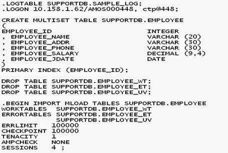 Multi Load (MLoad) In Teradata