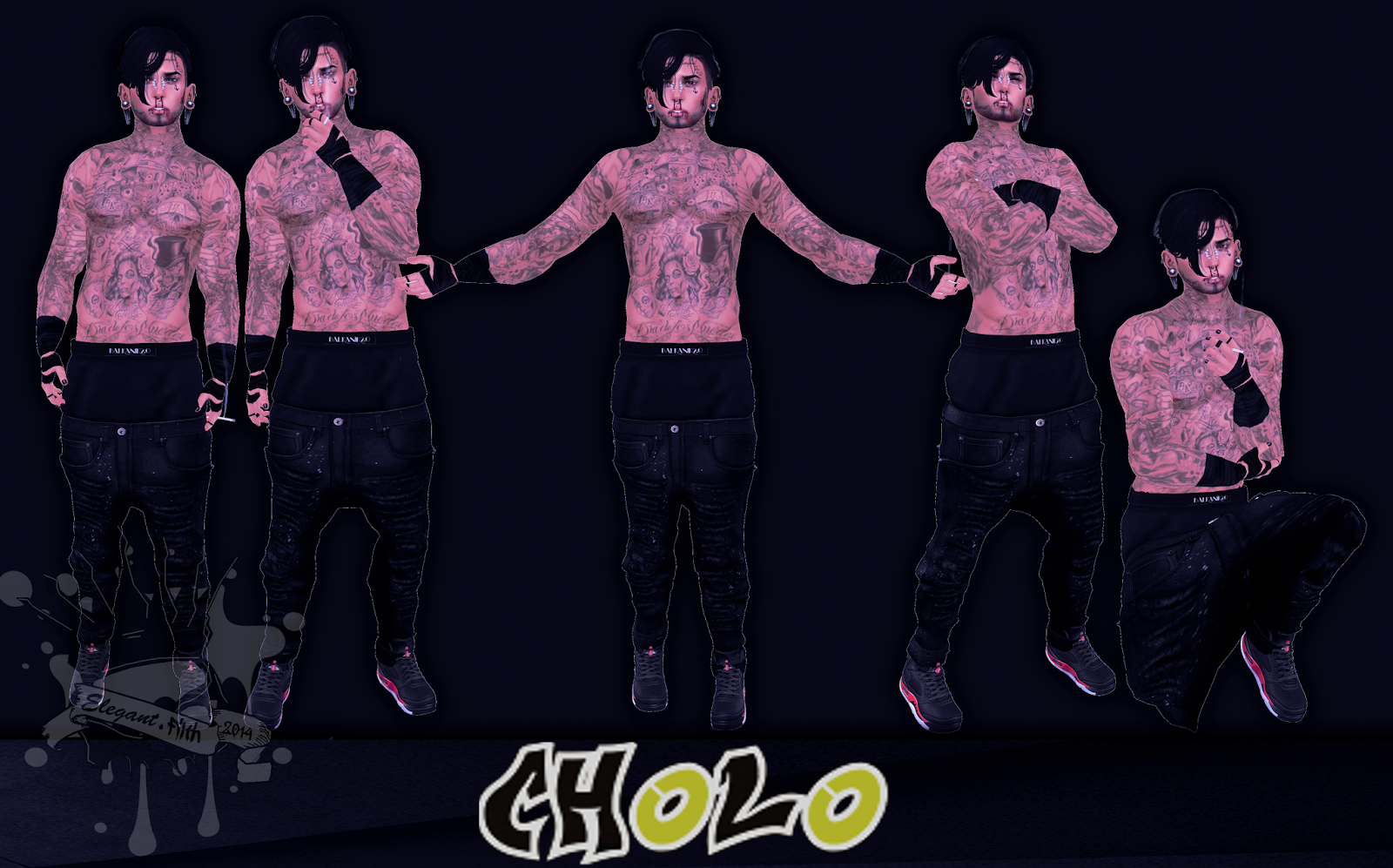 Elegant.Filth: NEW! Cholo Male Pose Set!