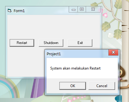 Membuat Tombol Restart dan Shutdown Menggunakan Visual Basic | Dewa-Pemrograman