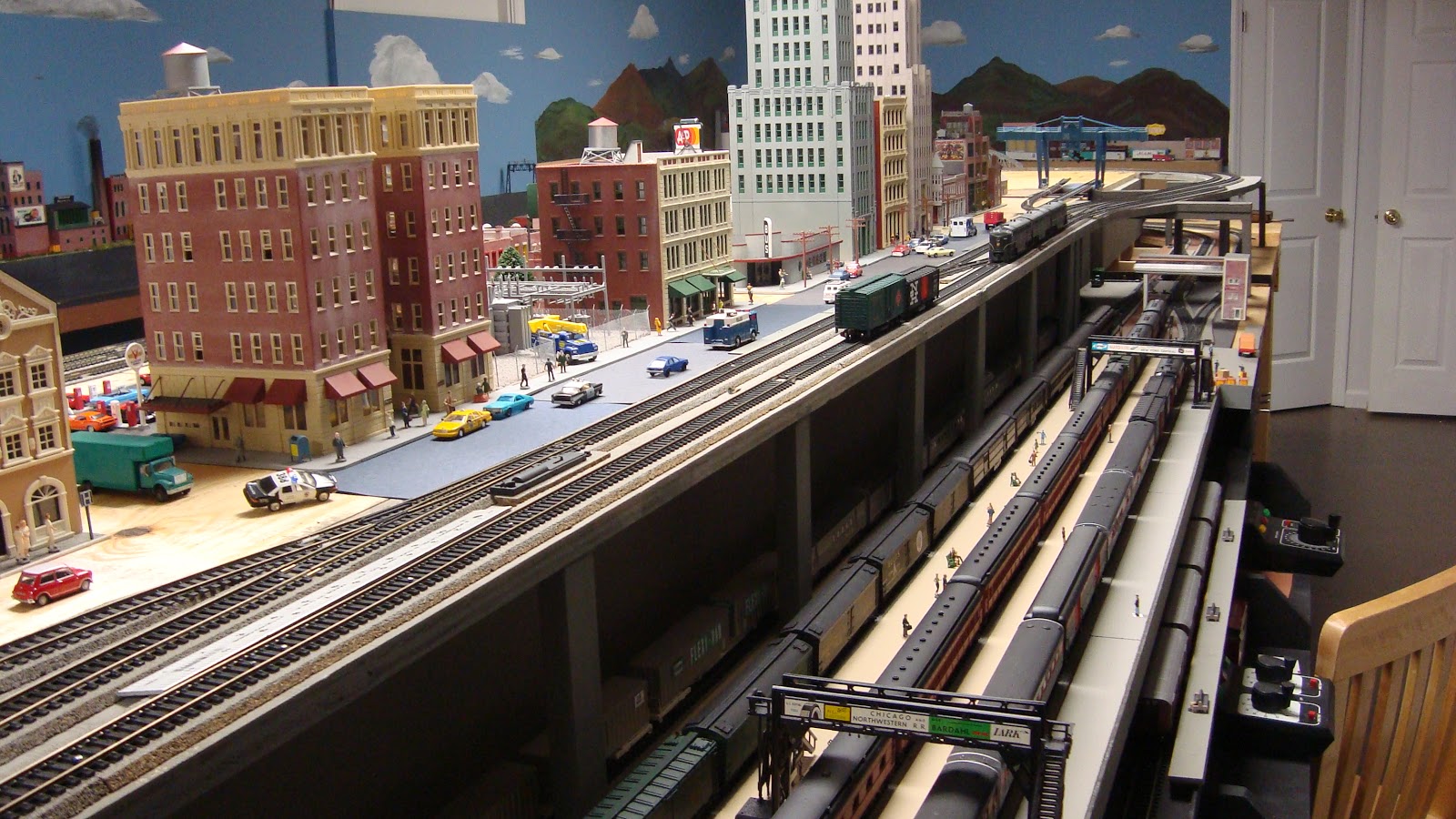 New York Central Train Layout: Upper Mainline Track Work Completed