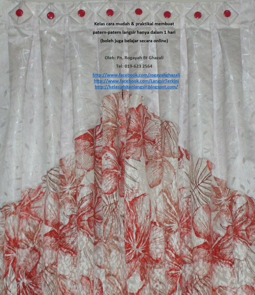 Belajar Jahit Langsir Cara Mudah Hanya dlm 1 Hari ( Rogayah Ghazali ...