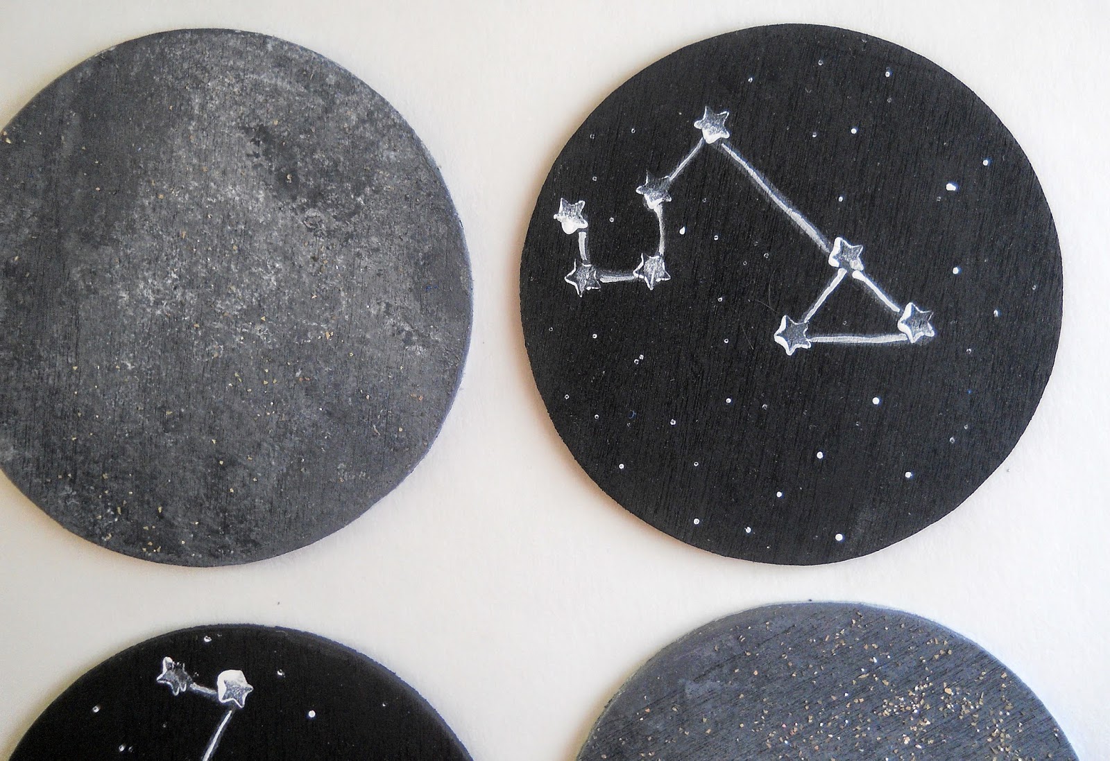 Moon And Star Constellation Coasters DIY - Running With A Glue Gun
