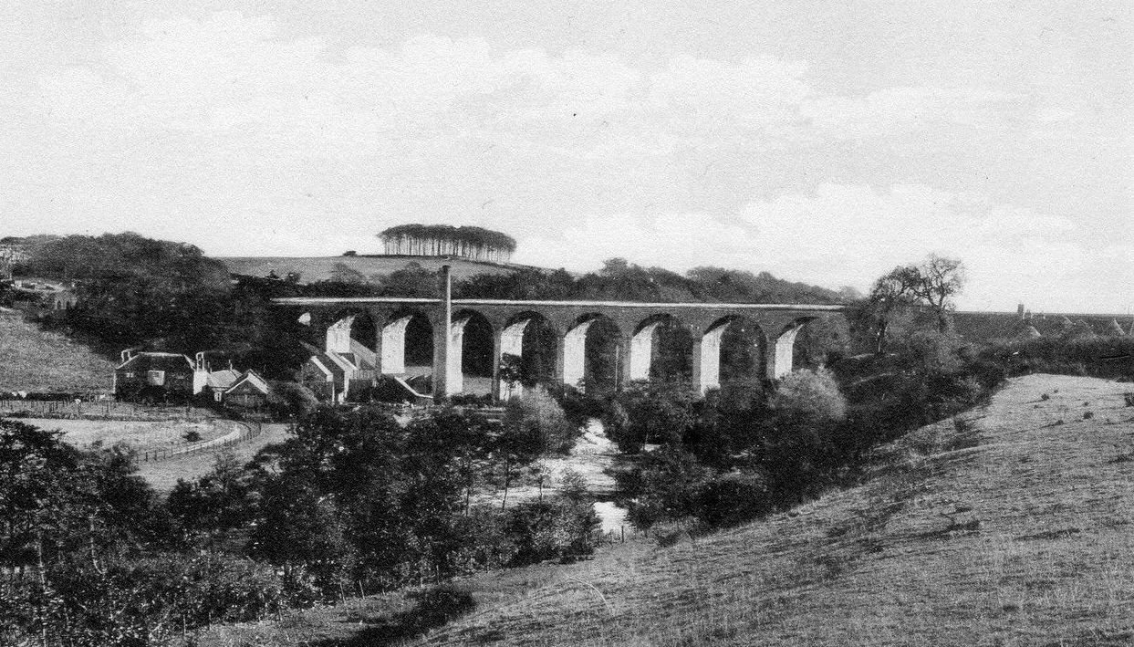 Tour Scotland: Old Photograph Viaduct Markinch Fife Scotland