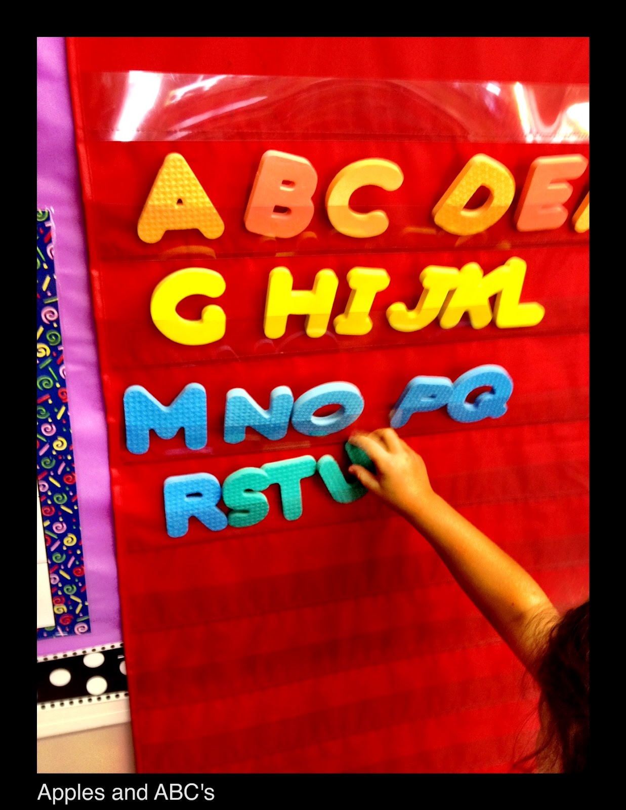 Ordering the Letters...whole group activity! - Apples & ABC's