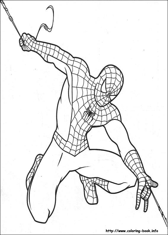 FUN & LEARN : Free worksheets for kid: ภาพระบายสี สไปเดอร์แมน Spiderman ...
