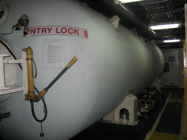 Rockwater 2 Dive Support Ship: Dive saturation chambers and diving bell