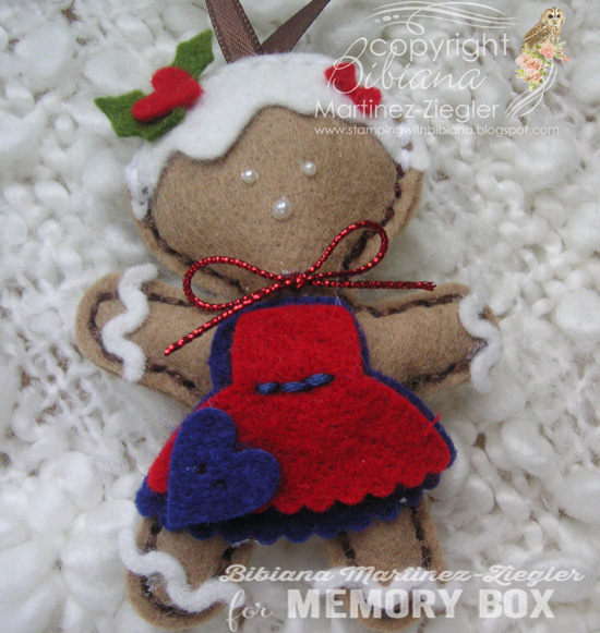 Stamping with Bibiana: Felt Gingerbread Christmas Ornaments