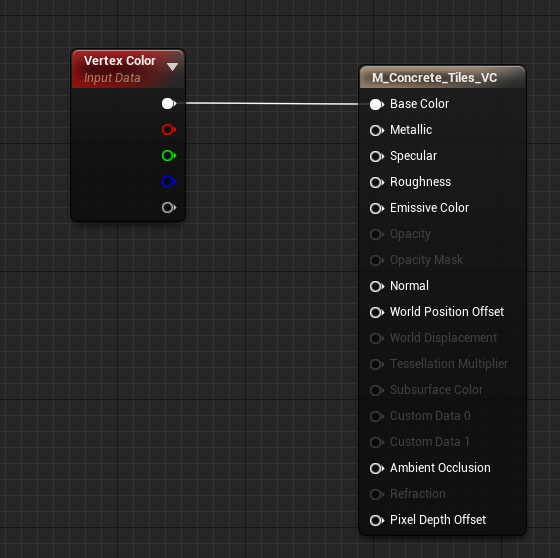 Desire paths in Unreal Engine 4: Vertex painting on meshes