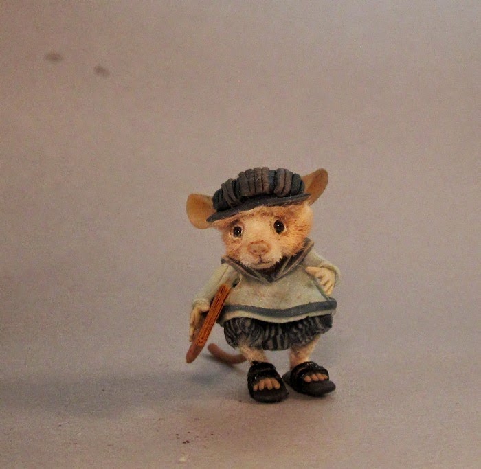 Aleah Klay Studio: Miniature Mouse Newsie, paper boy art doll on Ebay ...