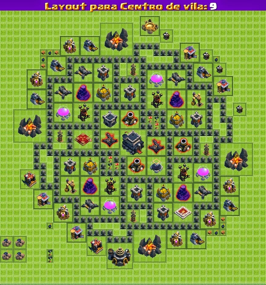 Dicas Clash Of Clans 'LayOuts': Cv nivel 9