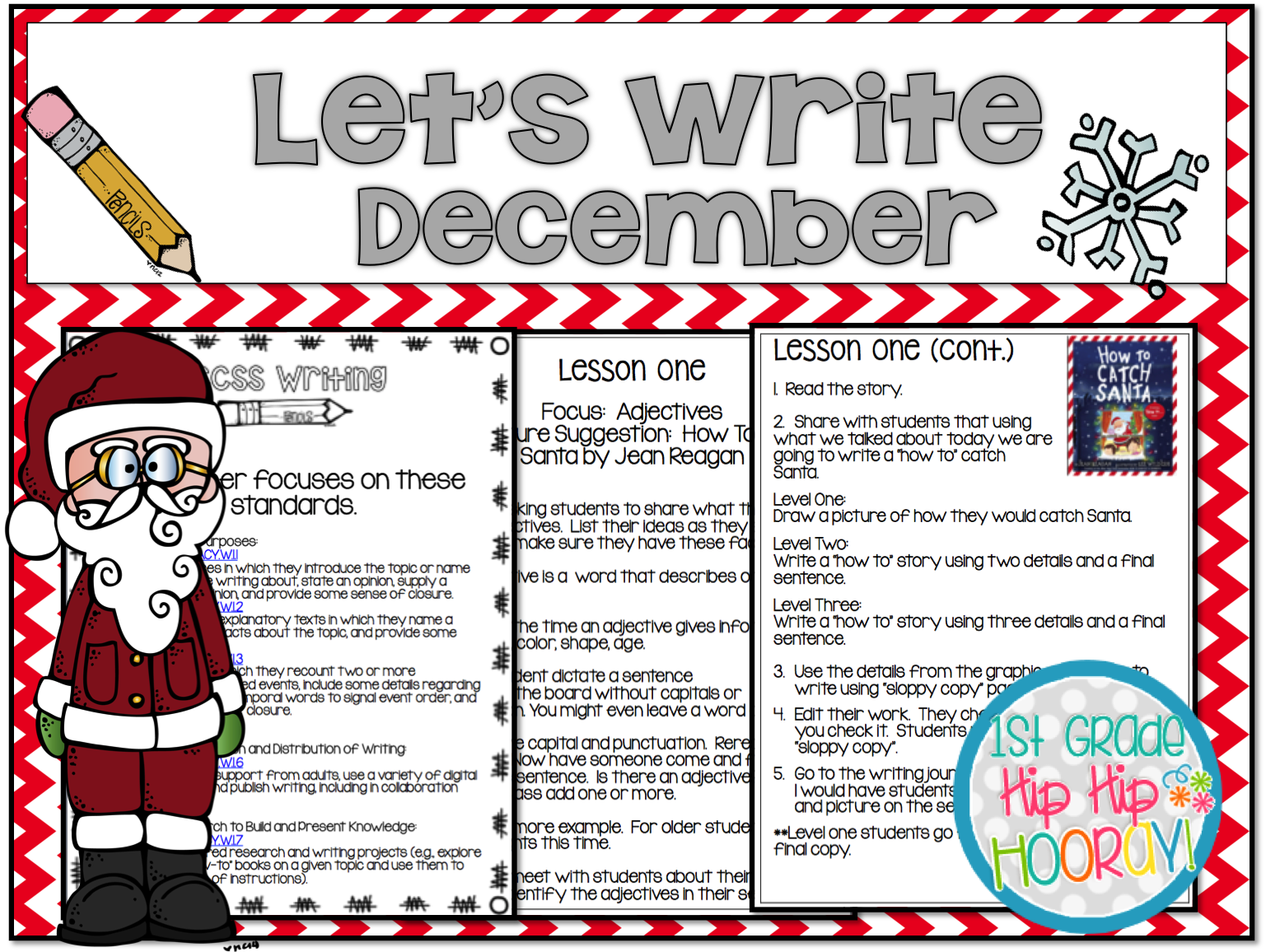 1st Grade Hip Hip Hooray!: Let's Write December