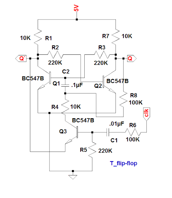 What is a T Flip-Flop ??? (Using Discrete Transistors)
