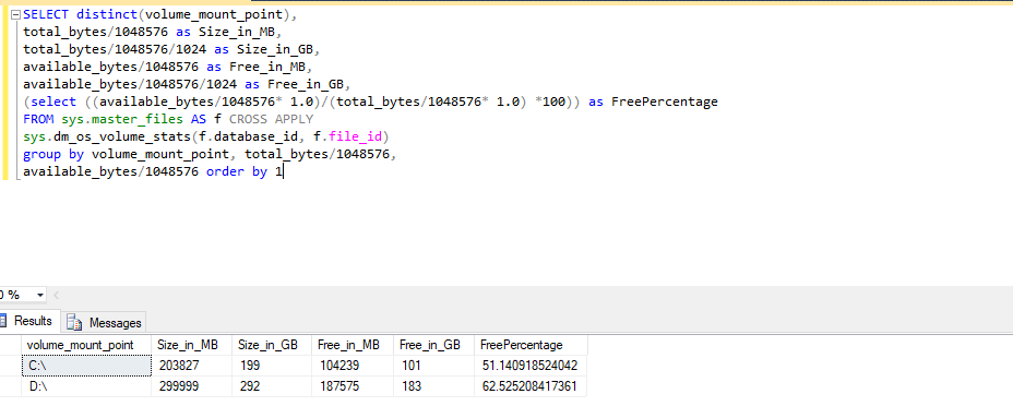 ASHISH SRIVASTAVA: Getting Available Server Disk Space (Total Size ...