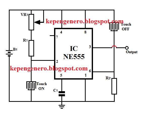 ::Berbagi ilmu::: Rangkaian Touch Switch NE555