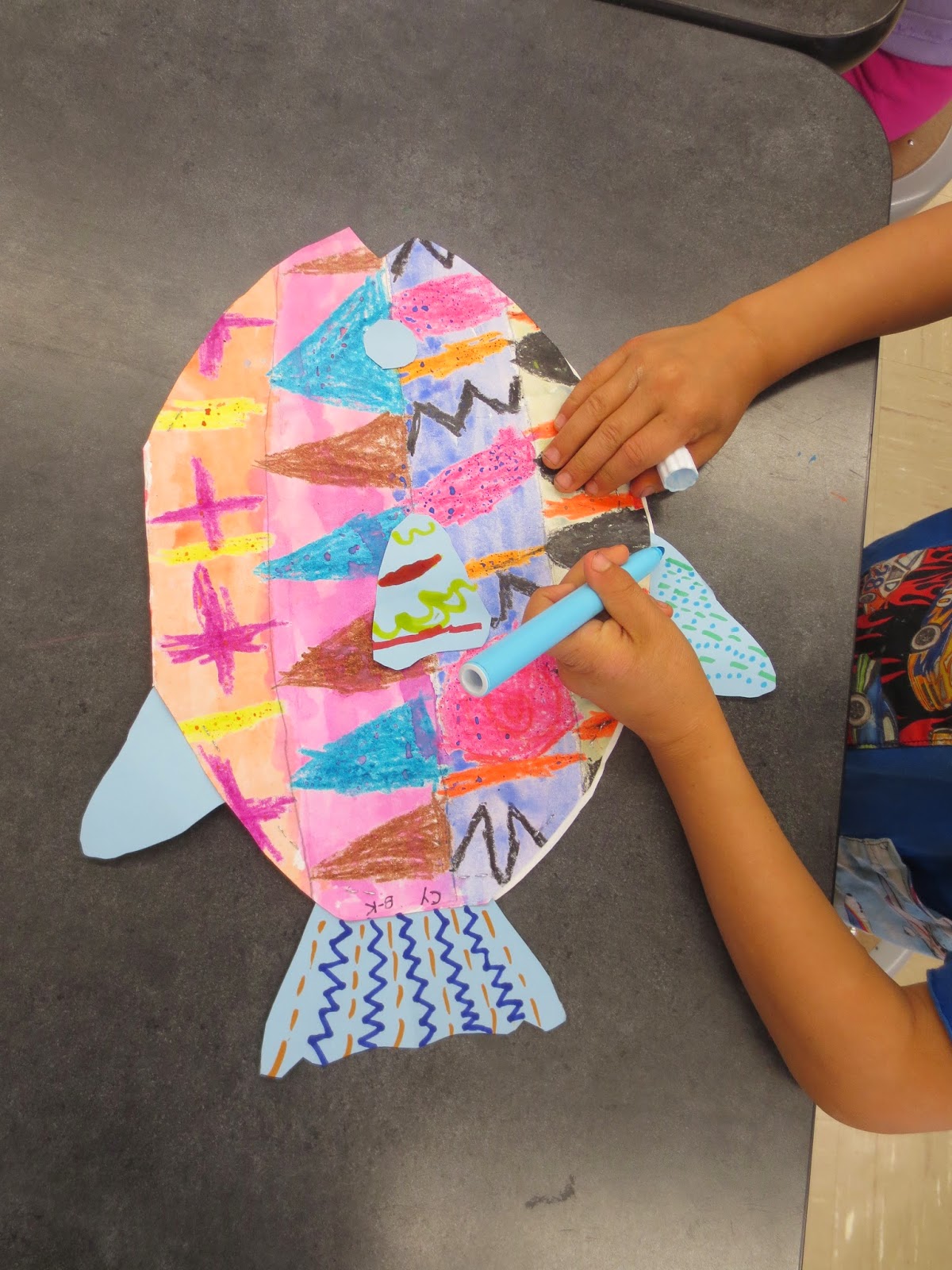 Zilker Elementary Art Class: Kinder Fish Sculptures