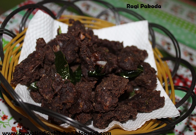 Busy At Indian Kitchen: Ragi Pakoda