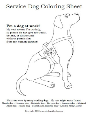 Dr. Chuck: Free Service Dog / Working Dog Coloring Sheet!