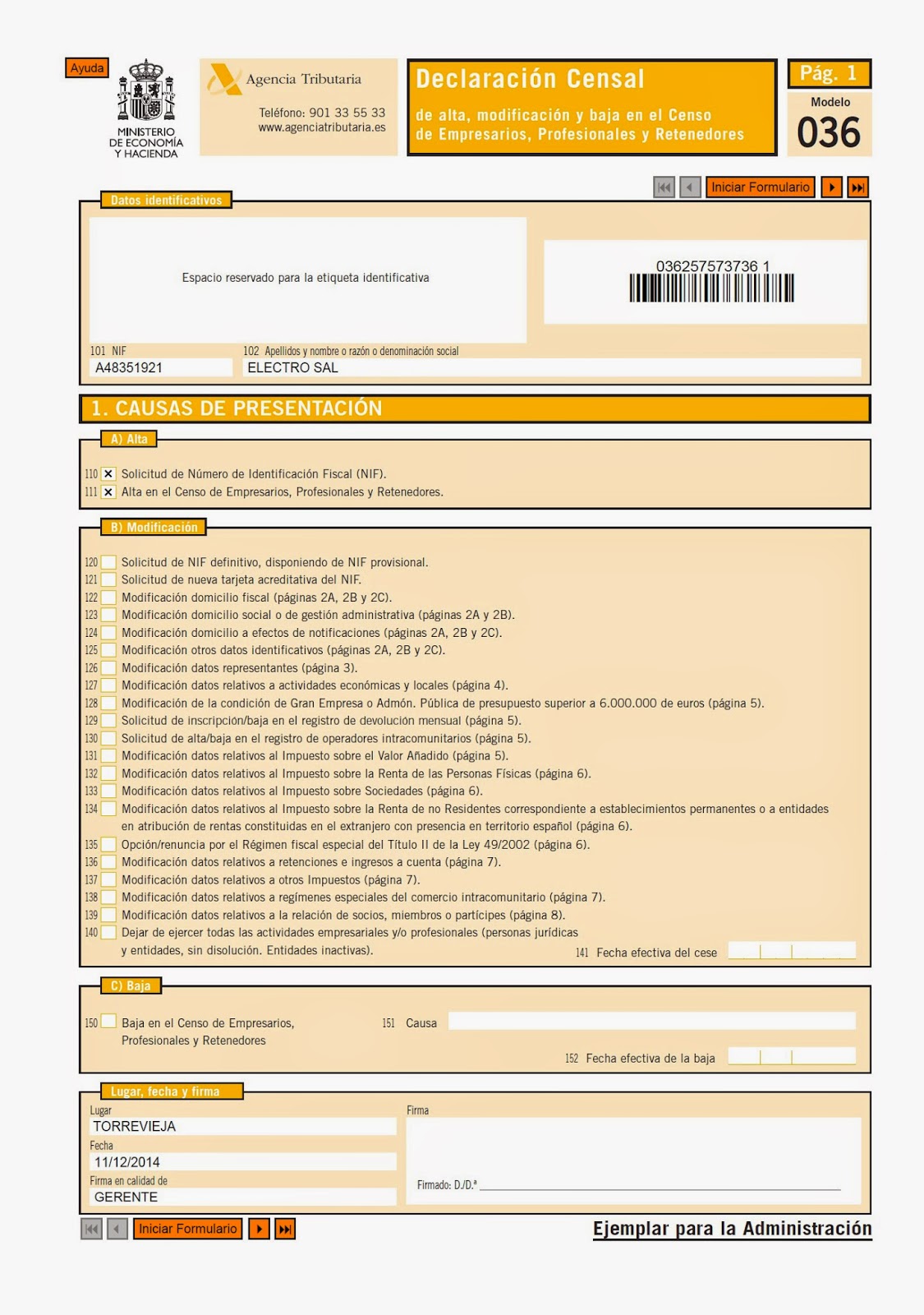 ELECTRO S.A.L: 2º HACIENDA