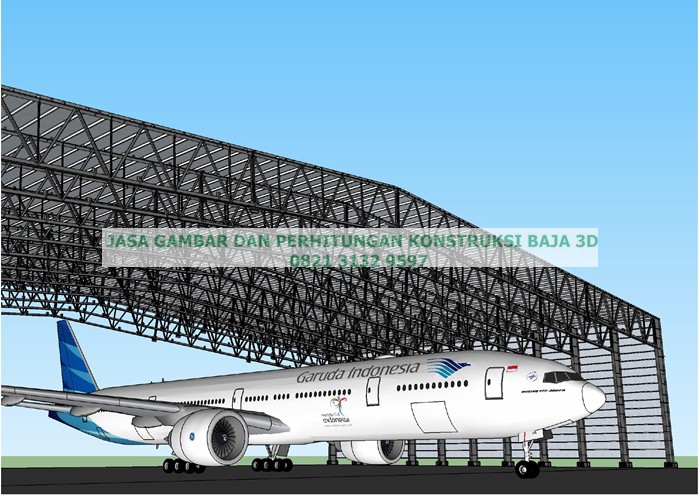 KONSTRUKSI BAJA HANGGAR PESAWAT ~ GAMBAR KONSTRUKSI BAJA
